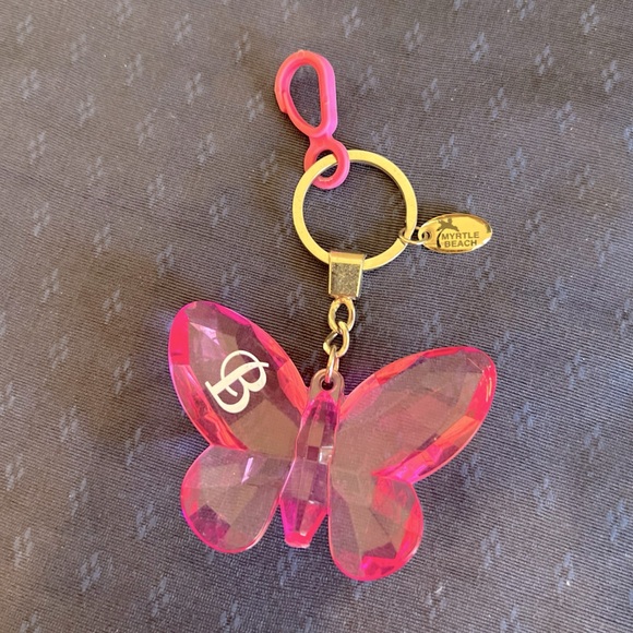 Accessories | Myrtle Beach Keychain Butterfly Letter B Pink Color ...